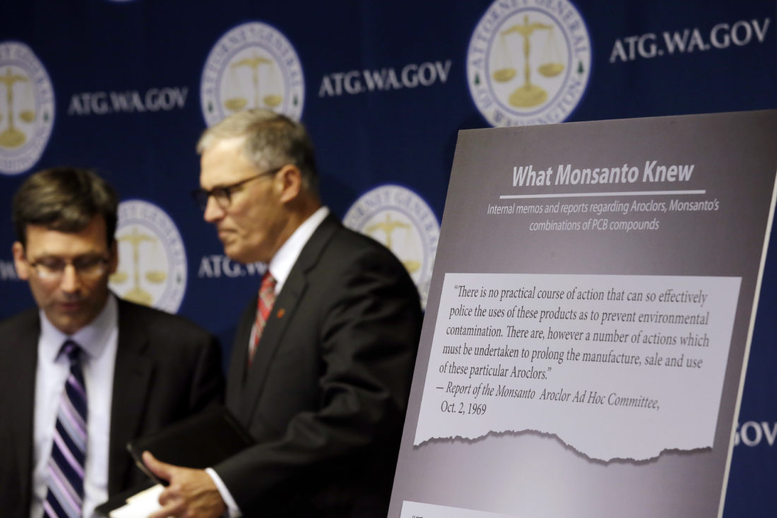 Washington state suing agrochemical giant Monsanto over PCB pollution ...